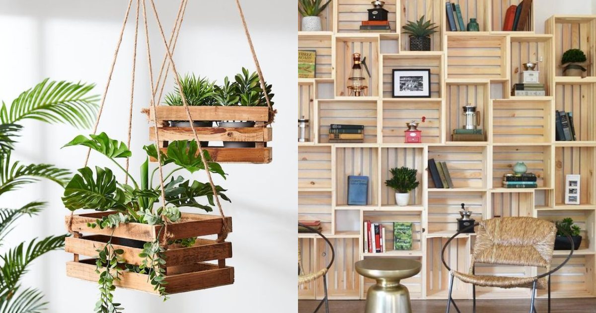 Use wooden crates to refresh your interior design - BeePail the BLOG